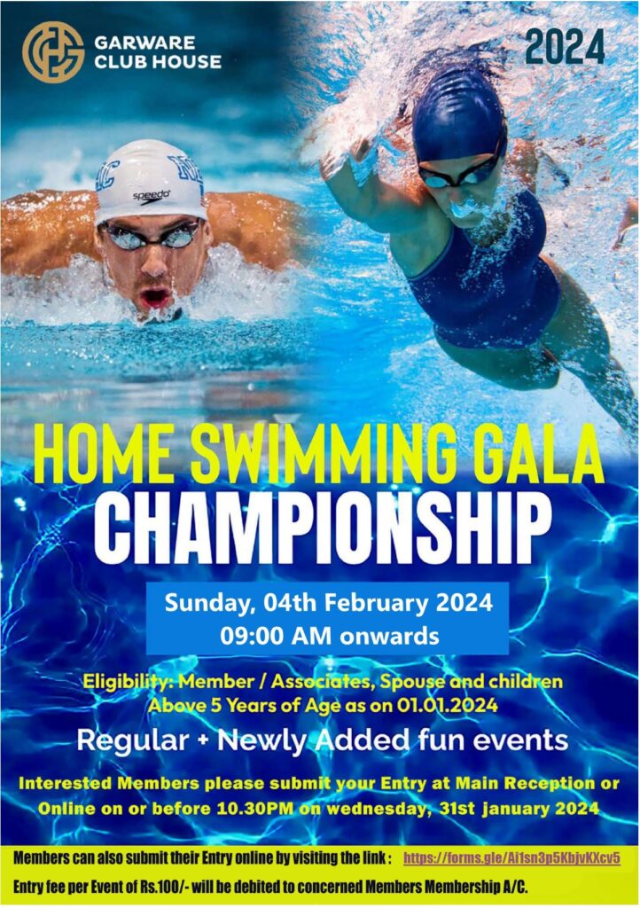 Home Swimming Gala Championship 2024 - Garware Club House