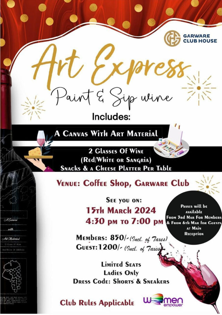 Art Express Only for Ladies - Fri, 15 Mar, 2024 - Garware Club House