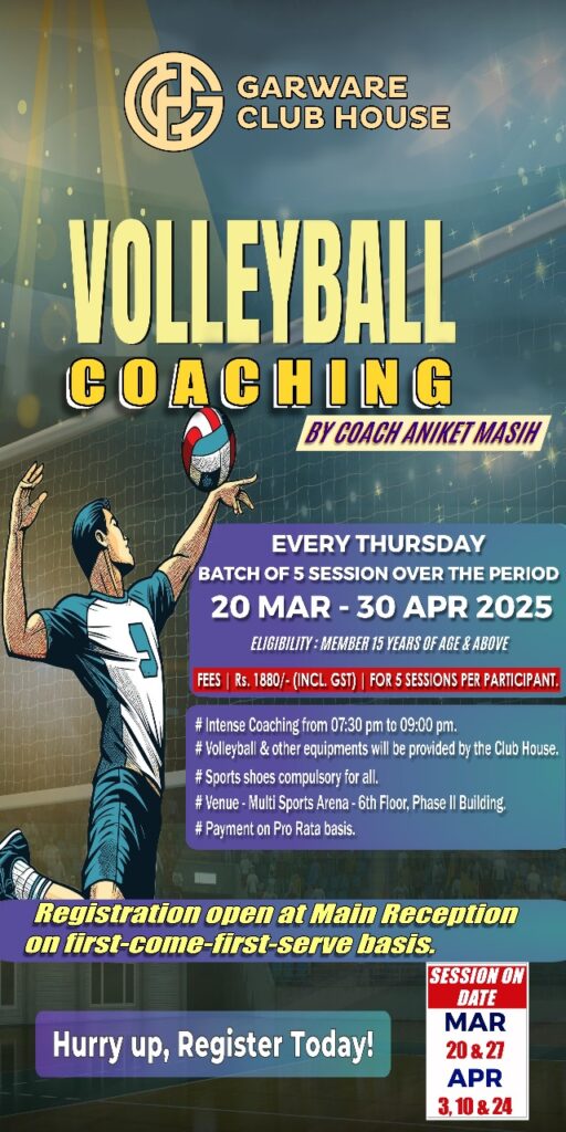 Volleyball Coaching by Coach Anikey - March-April 2025 Batch - Garware ...