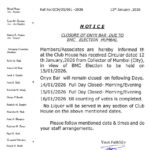 Notice Dt. 12.01.2026 - Regarding Closure of Onyx Bar Due to BMC ...